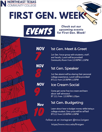 First Gen week activities planned | Northeast Texas Community College